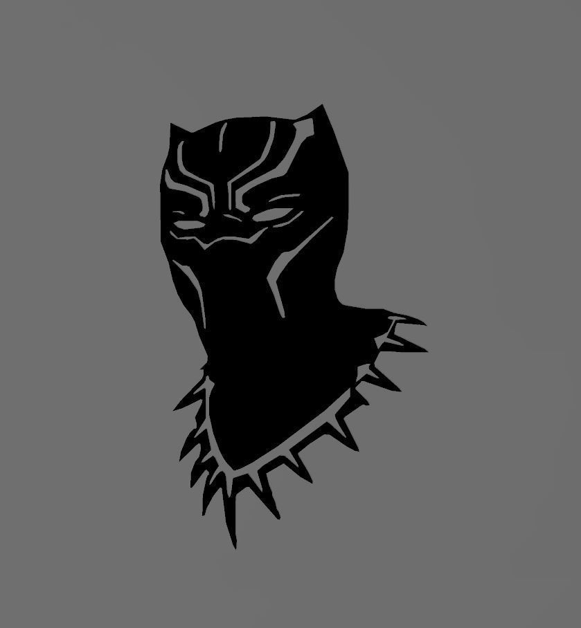 STL file Black panther 2D・3D printing model to download・Cults