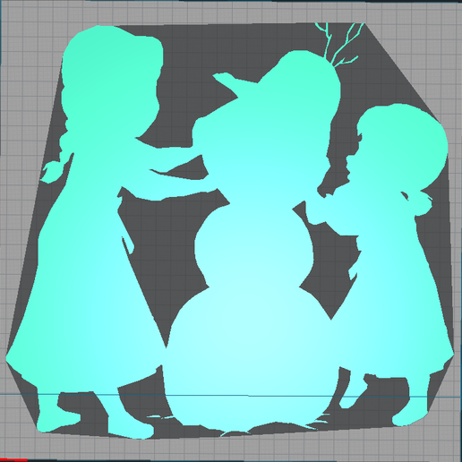 Download STL file Elsa anna olaf - The Snow Queen - Frozen - Disney ...