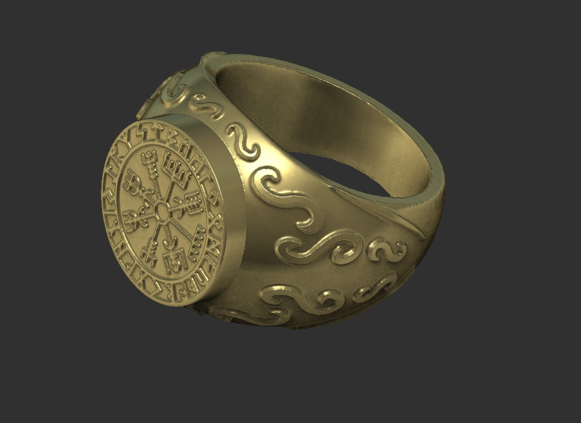 STL file Nordic Compass Ring・3D printer design to download・Cults