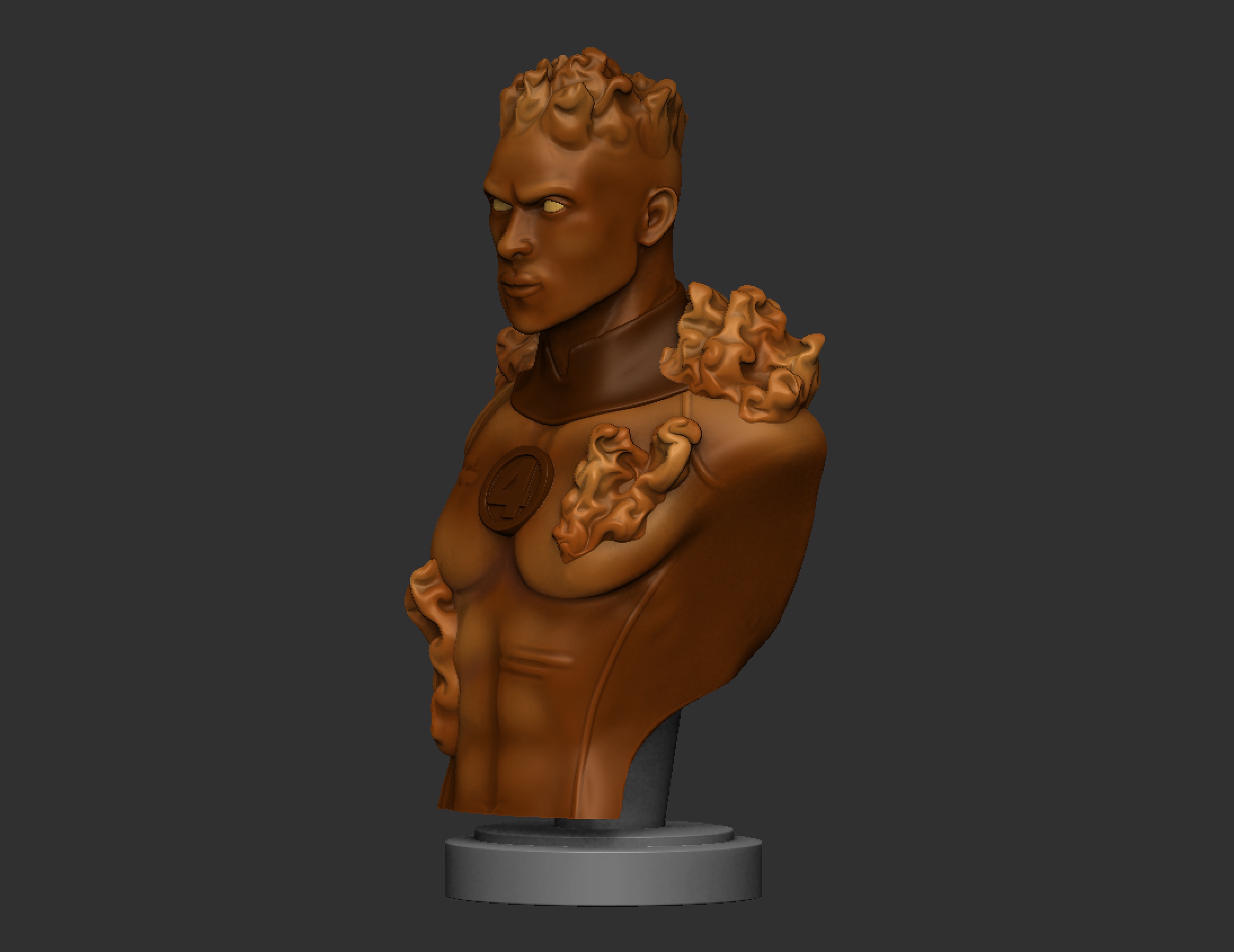 OBJ file Human Torch Bust・Model to download and 3D print・Cults