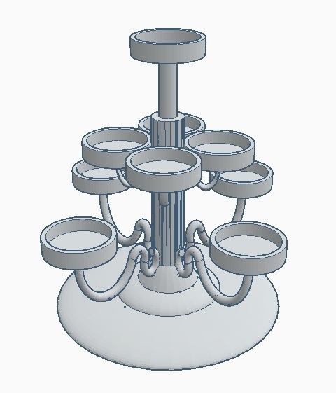 STL file tea light table top chandelier・3D print design to download・Cults