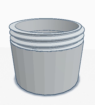 Download STL file large container with threaded lid • Model to 3D print ...