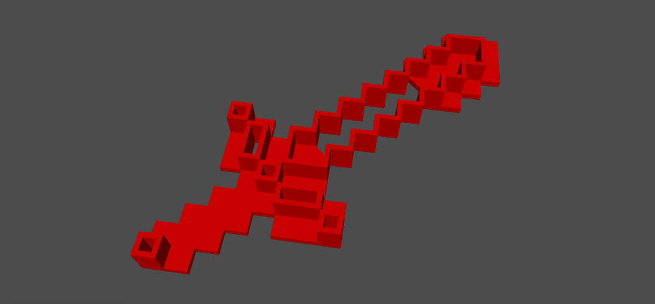 Fichier OBJ Minecraft sword cookie cutter| minecraft sword cookie ...