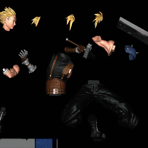 Download STL file Cloud Strife Final Fantasy 7 Remake • 3D printing ...