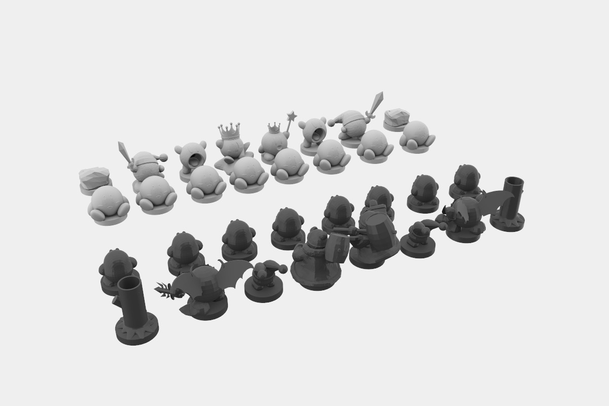 3D file Kirby Chess Set・3D printable design to download・Cults