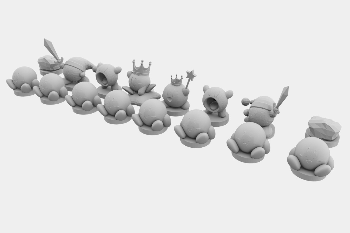 3D file Kirby Chess Set・3D printable design to download・Cults