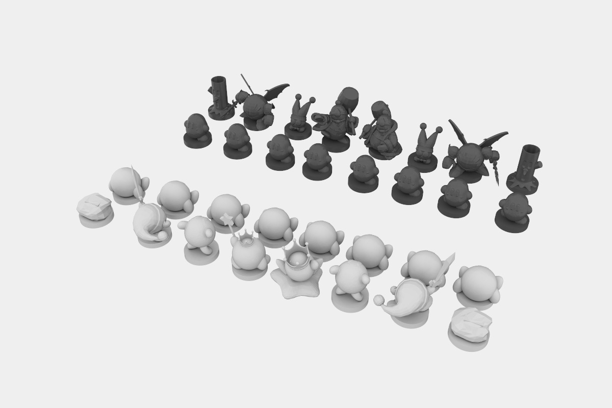 3D file Kirby Chess Set・3D printable design to download・Cults