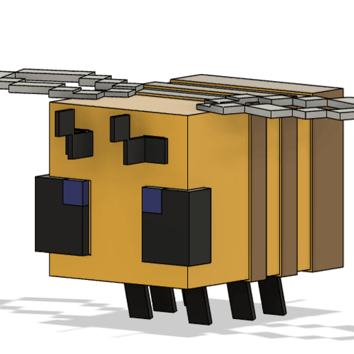 Download STL file Minecraft Bee • 3D printer model ・ Cults