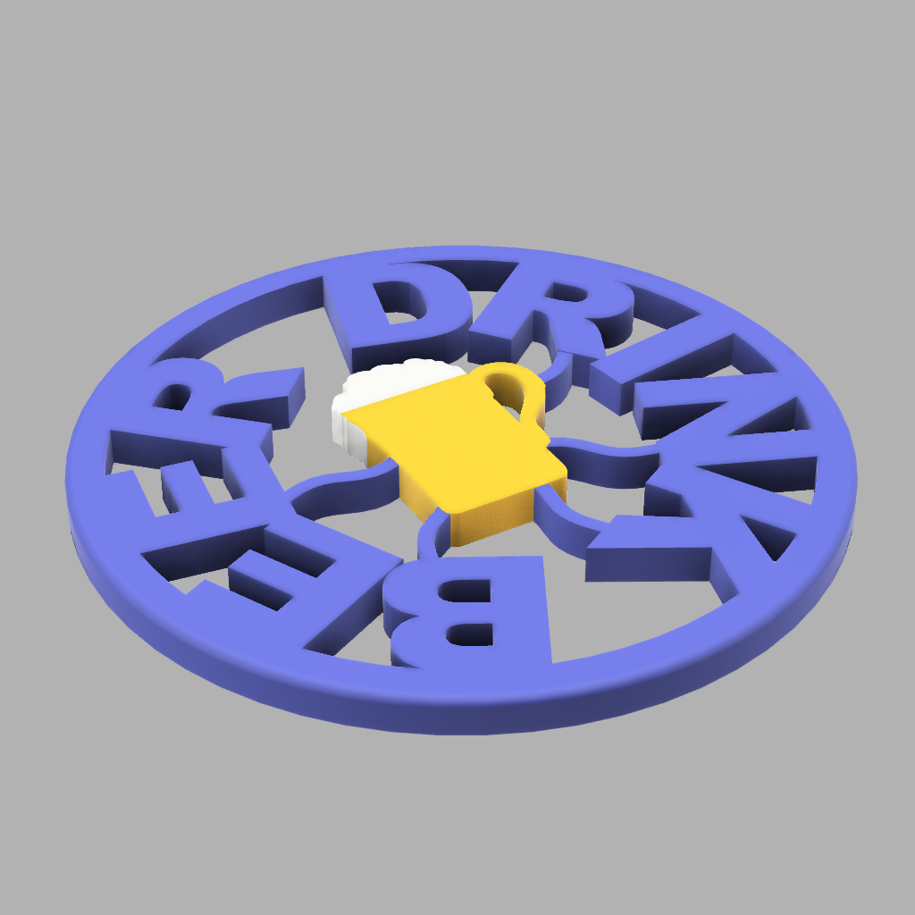 STL file Beer Cup Mat - Beer Coaster 🍺・3D print design to download・Cults
