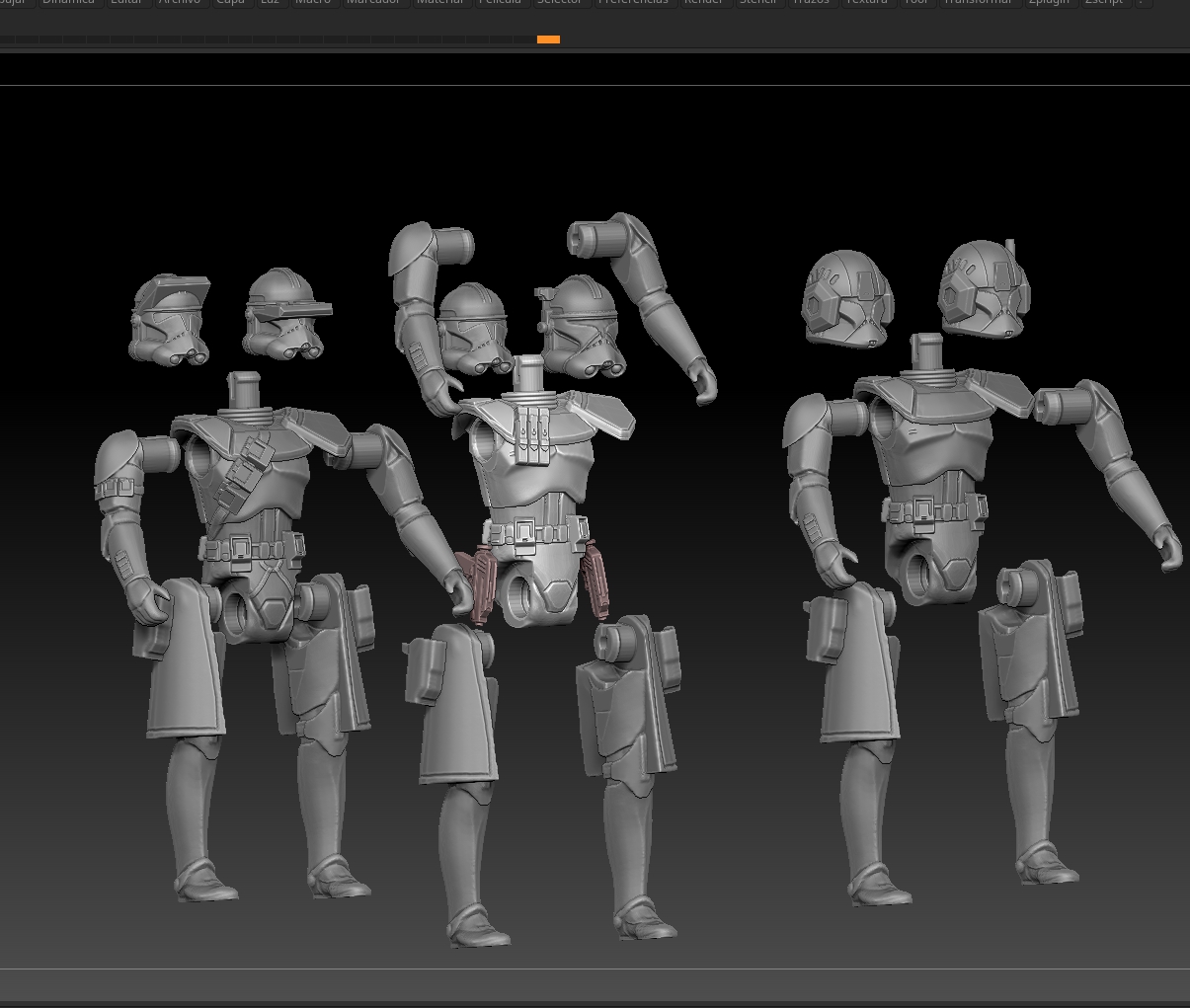 3D file STAR WARS .STL The Clone Wars OBJ. Commanders Rex, Deviss and ...