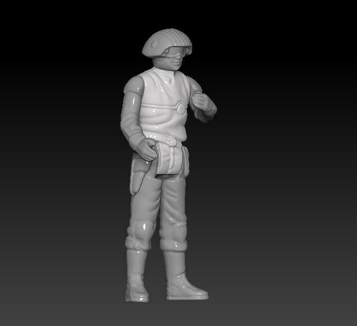 3D file STAR WARS .STL Cloud Car Pilot .3D ACTION FIGURE .OBJ KENNER ...