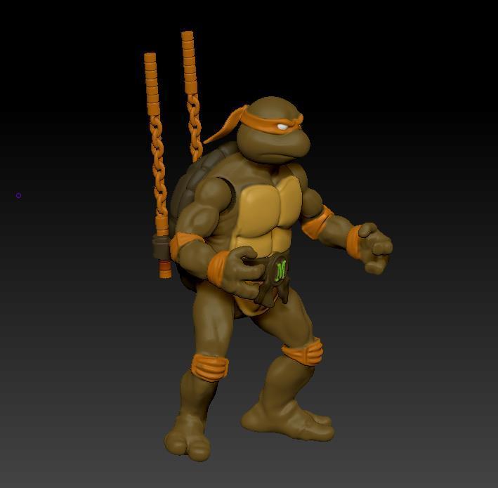 3D file Michelangelo TMNT 6" Action Figure for 3d printing. 🎨・3D ...