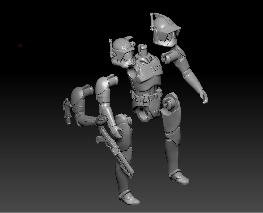 3D file STAR WARS .STL The Clone Wars OBJ. Commander Cody 3d KENNER ...