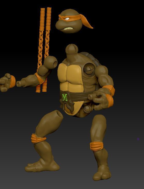 3D file Michelangelo TMNT 6" Action Figure for 3d printing. 🎨・3D ...