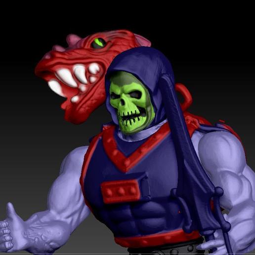 Download STL file Skeletor dragon blast Action Figure MOTU Style • 3D ...