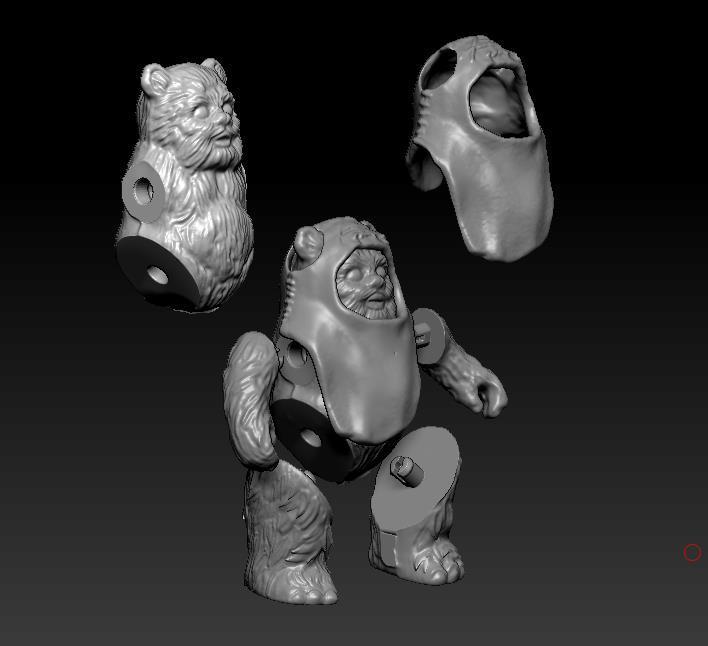 3D file STAR WARS .STL Ewok .3D ACTION FIGURE .OBJ KENNER STYLE. ⭐・3D ...