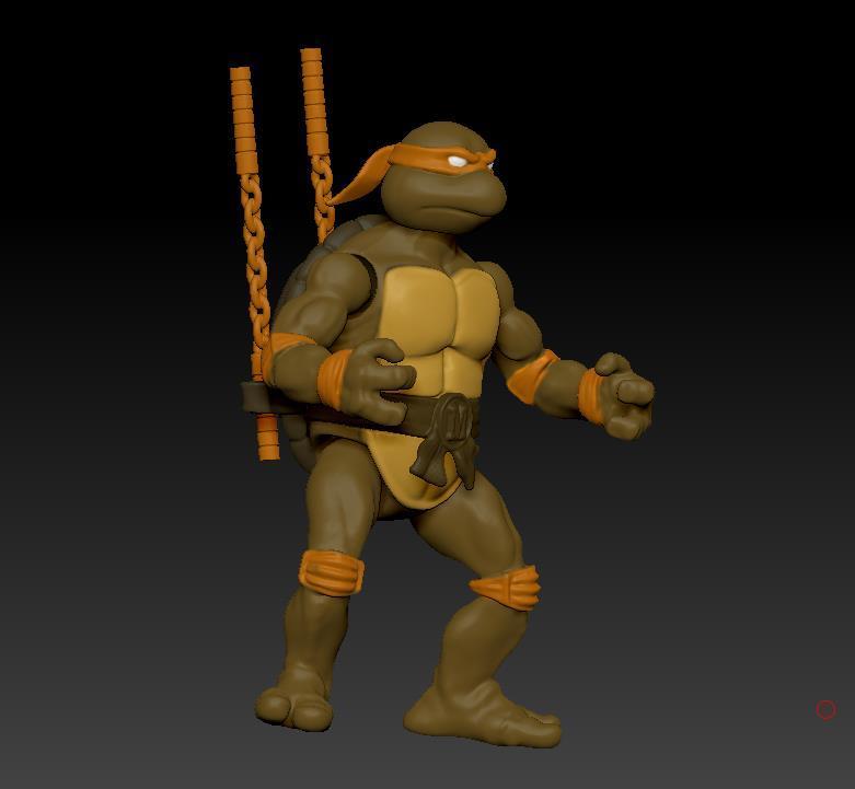 3D file Michelangelo TMNT 6" Action Figure for 3d printing. 🎨・3D ...