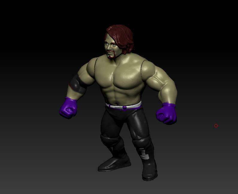 3D file aj styles phenomenal Hasbro vintage WWE action figure 🤼 ...