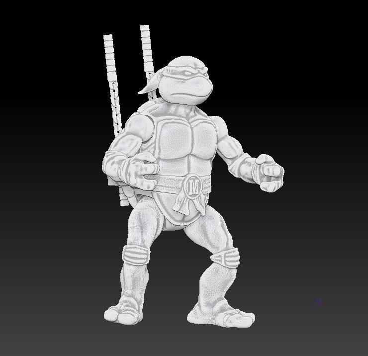 3D file Michelangelo TMNT 6" Action Figure for 3d printing. 🎨・3D ...