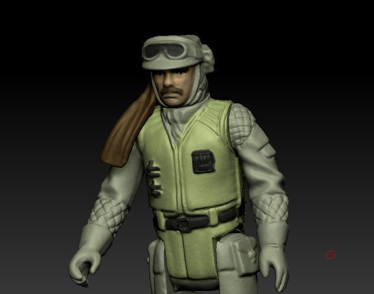 3D file STAR WARS .STL Rebel Commander .3D ACTION FIGURE .OBJ KENNER ...