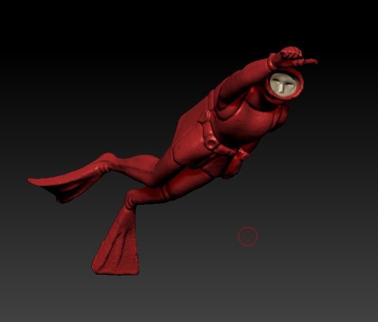 OBJ file Diver Vintage toy 🤿・3D print design to download・Cults