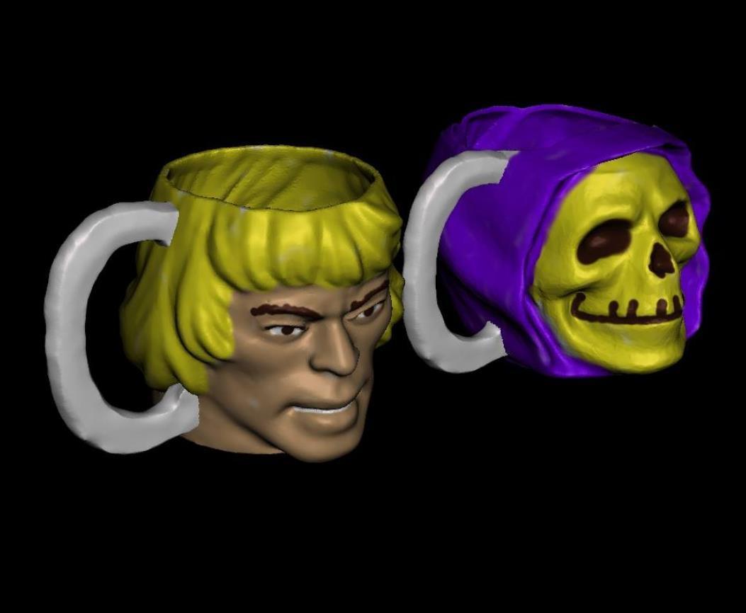 3D file Big-man and skeleton Cups 💀・3D printing design to download・Cults