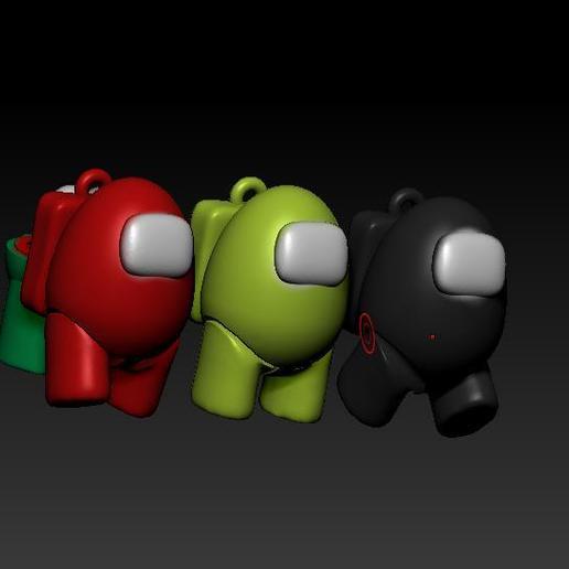 Download STL file Among Us Action figure and key chain for 3d printing ...