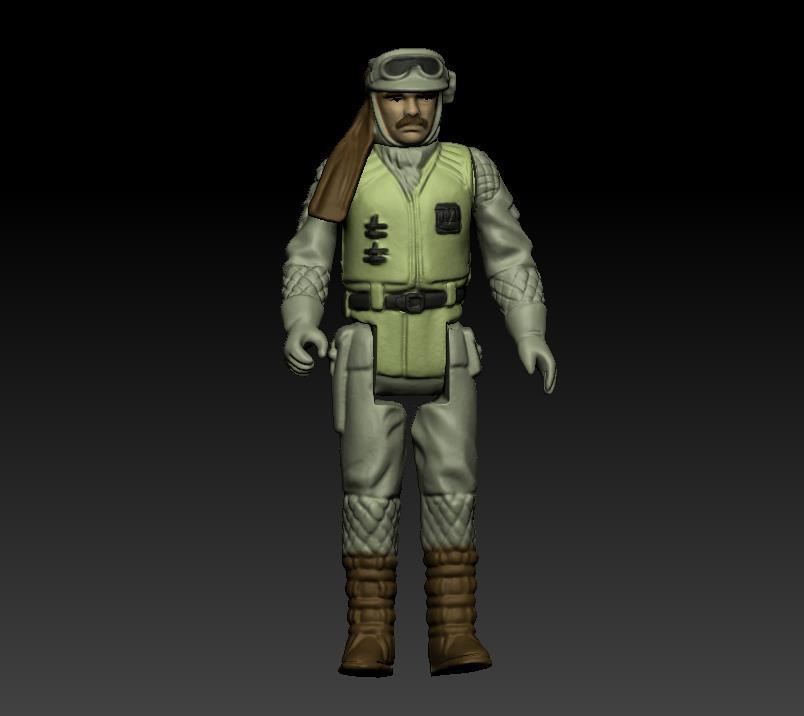 3D file STAR WARS .STL Rebel Commander .3D ACTION FIGURE .OBJ KENNER ...