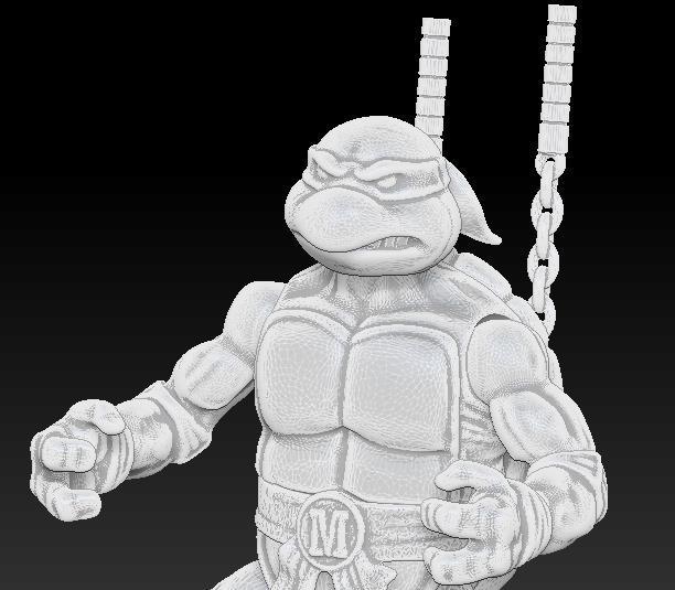 3D file Michelangelo TMNT 6" Action Figure for 3d printing. 🎨・3D ...