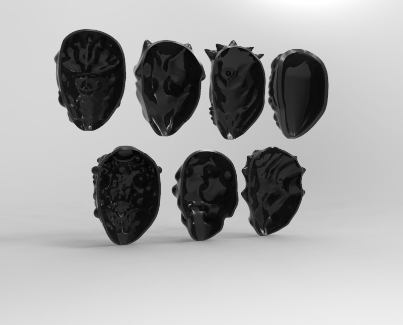 Файл 3D collection of 7 masks blind 7 mask 🎨・Модель для загрузки и 3D ...