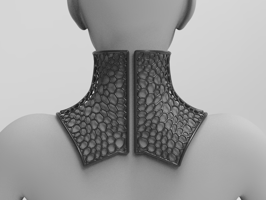 Archivo STL neck voronoi cuello clothe cosplay 🎨・Modelo de impresora 3D ...