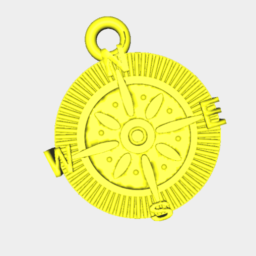 Download STL file Compass pendant • Model to 3D print ・ Cults
