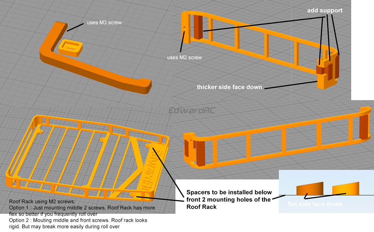 Free STL file WPL C34 Roof Rack & Accessories 🚗・3D print design to ...
