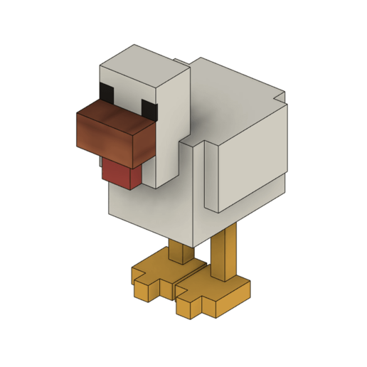 Download free STL file Minecraft chicken - easy assembly, no supports ...