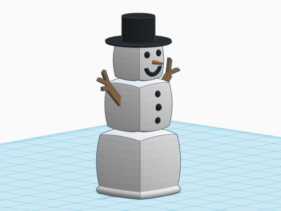 Free STL file Blocky the Snowman ☃️・3D print design to download・Cults
