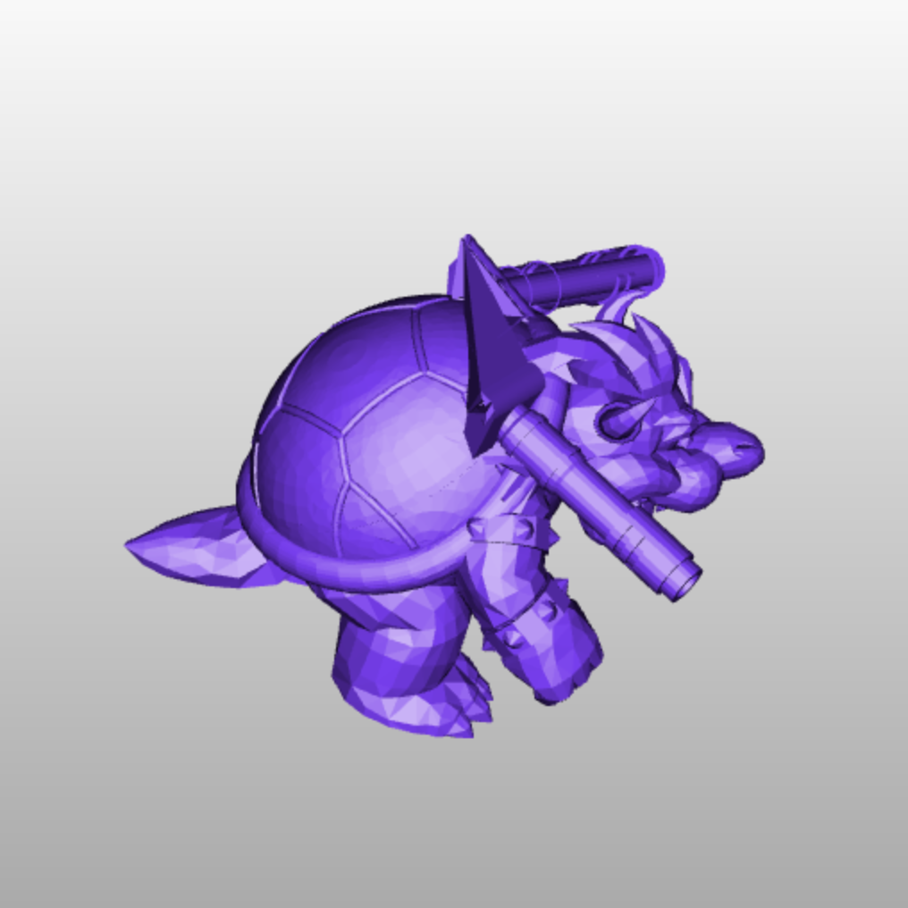 Télécharger fichier STL blastoise mode de bowser • Design imprimable en ...