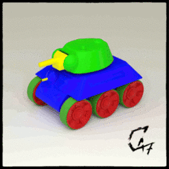 Piggy Turret for Baby T-34 by C47_3D - Thingiverse