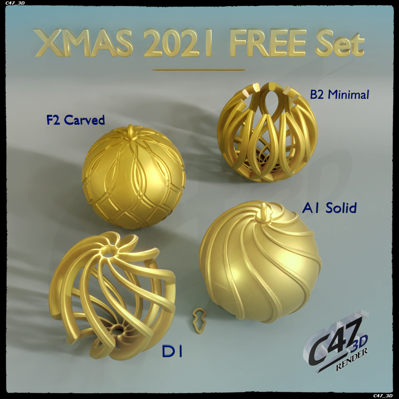 Archivo STL gratis Navidad 2021 Juego de chucherías GRATIS・Diseño por ...