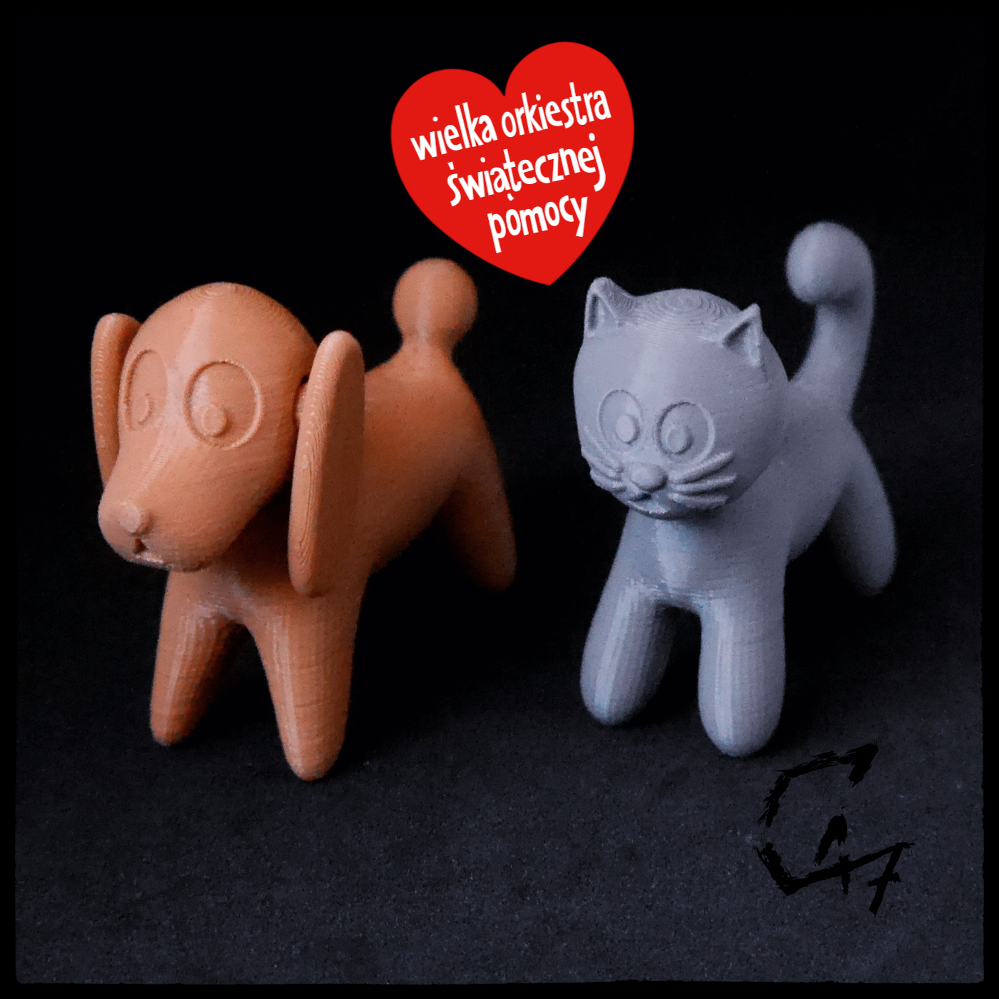 STL-Datei Ein Hund und eine Katzenminiatur 🐉 kostenlos・3D-Druck-Idee ...