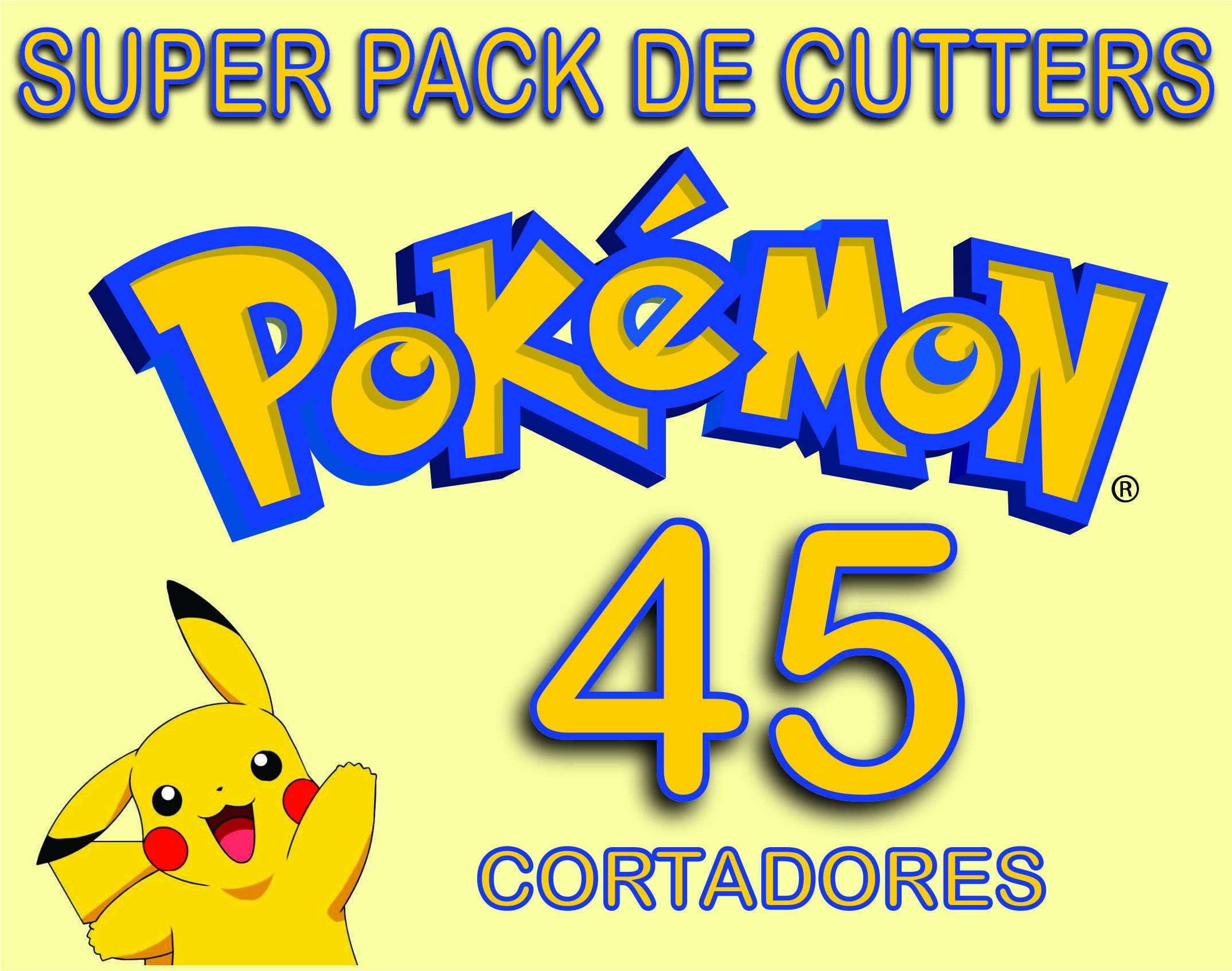 3D file Super Pack of 45 Pokemon cutters・Model to download and 3D print ...