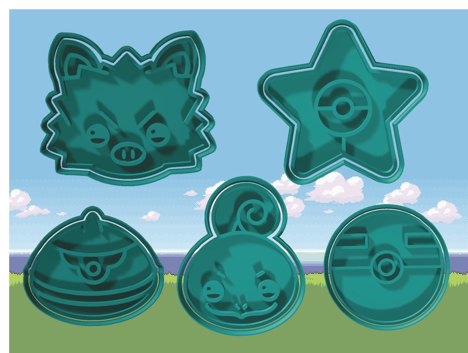 3D file Super Pack of 45 Pokemon cutters・Model to download and 3D print ...