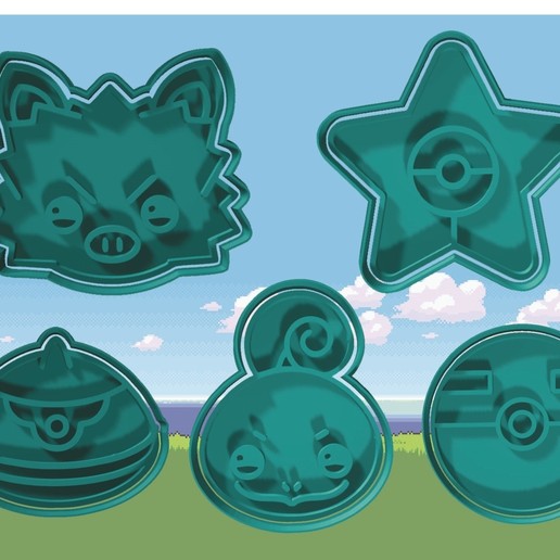 Download STL file Super Pack of 45 Pokémon cutters • 3D printable ...