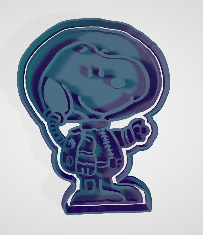 STL file cookie cutter and fondant snoopy astronaut・3D printer model to ...