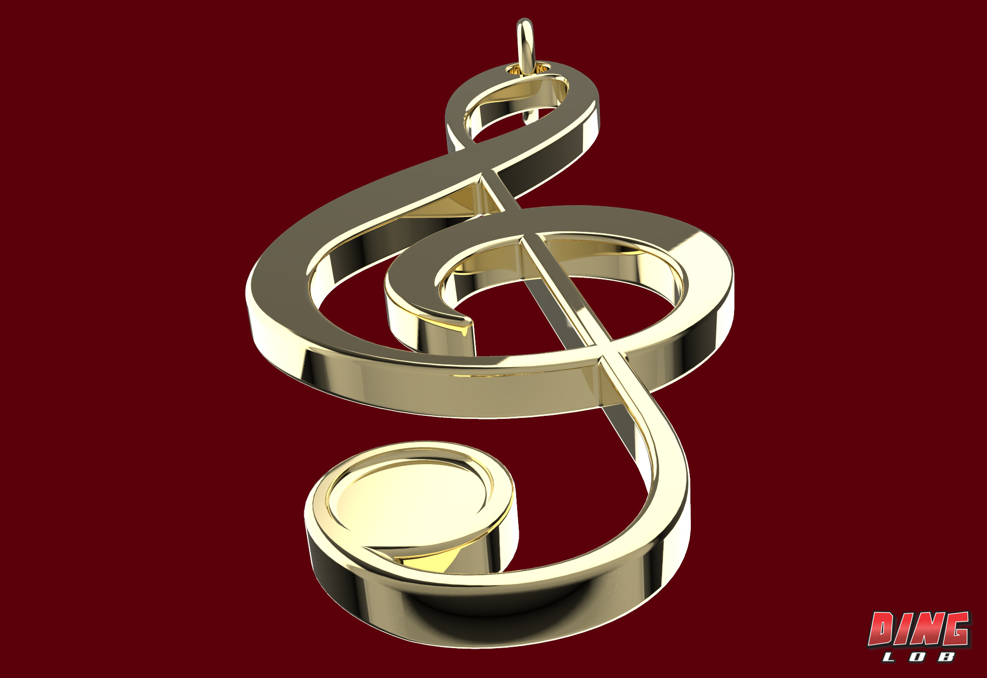 STL file MUSICAL NOTE PENDANT・3D print design to download・Cults