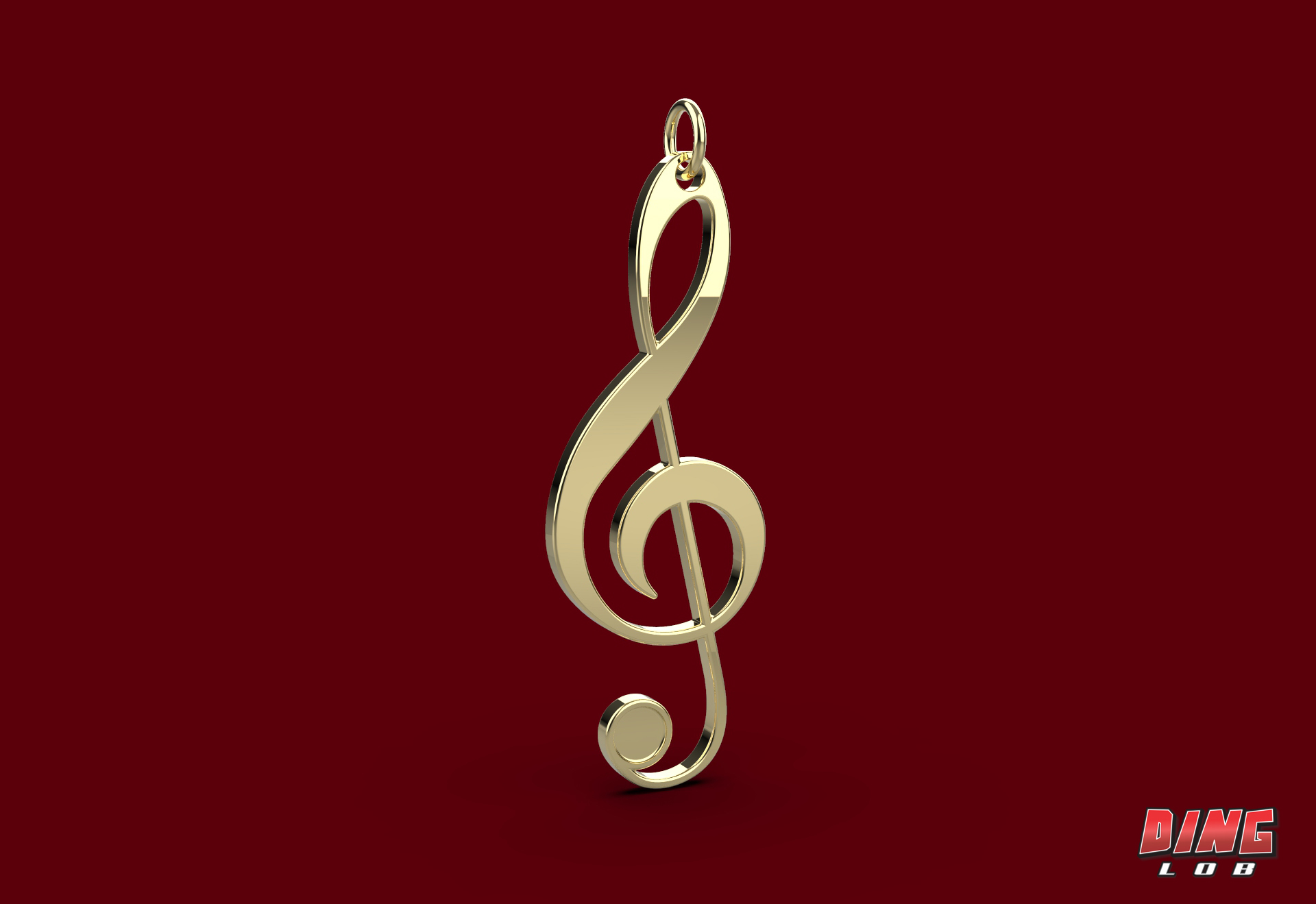 STL file MUSICAL NOTE PENDANT・3D print design to download・Cults