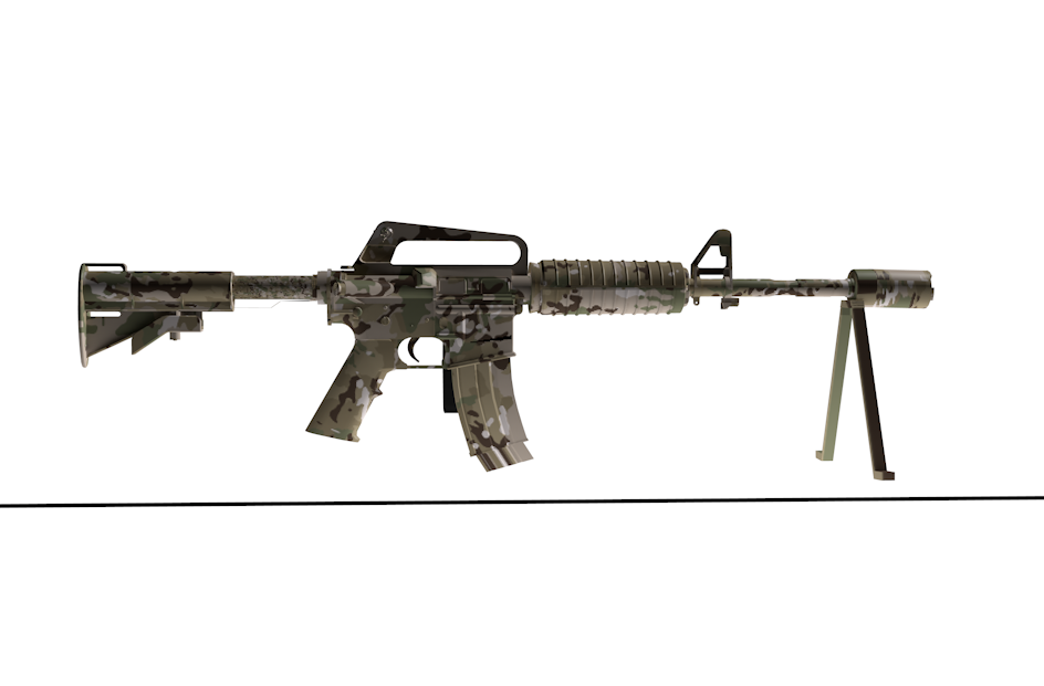 Файл STL M4A1 multi-cam assault rifle plus texture・3D-печатная модель ...