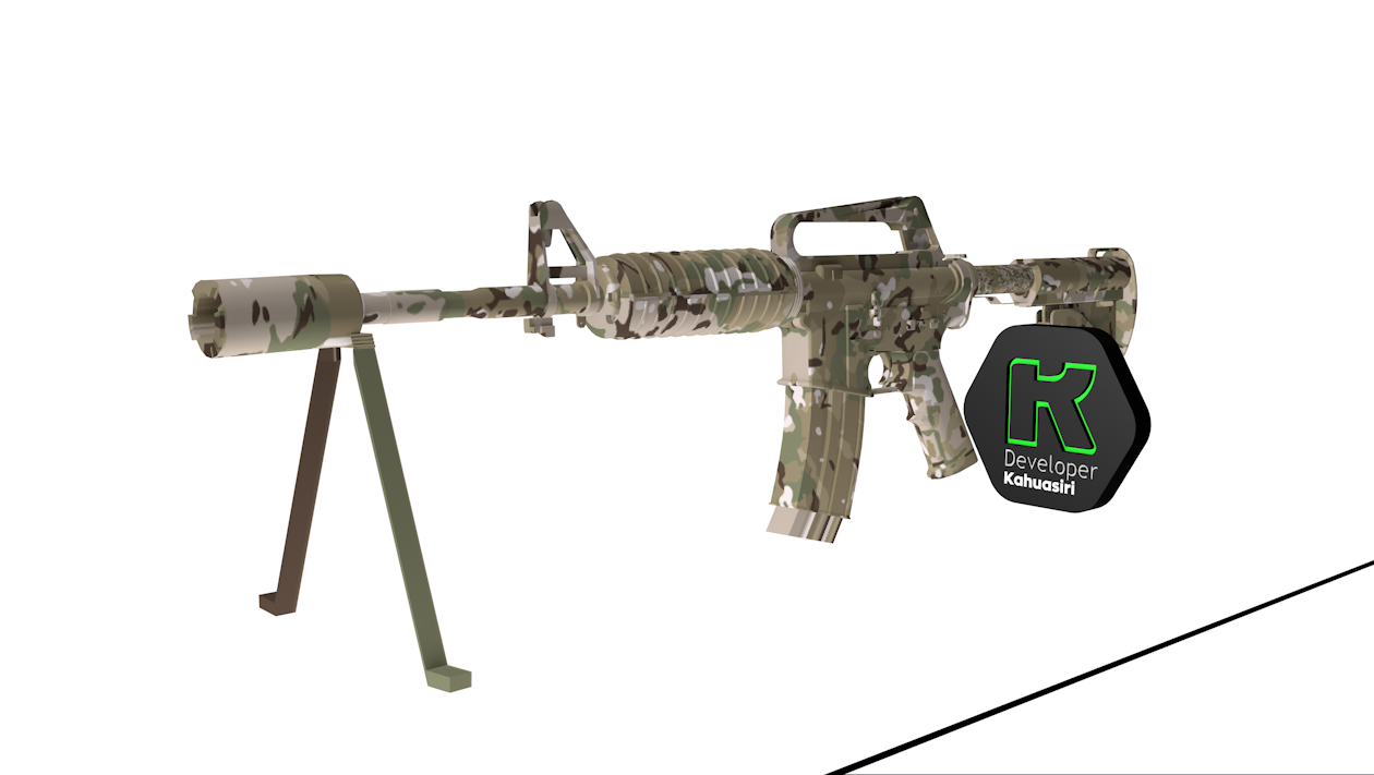 Файл STL M4A1 multi-cam assault rifle plus texture・3D-печатная модель ...