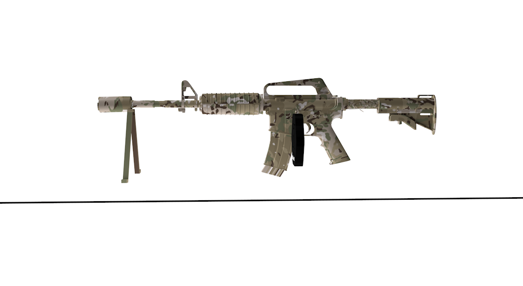 Файл STL M4A1 multi-cam assault rifle plus texture・3D-печатная модель ...