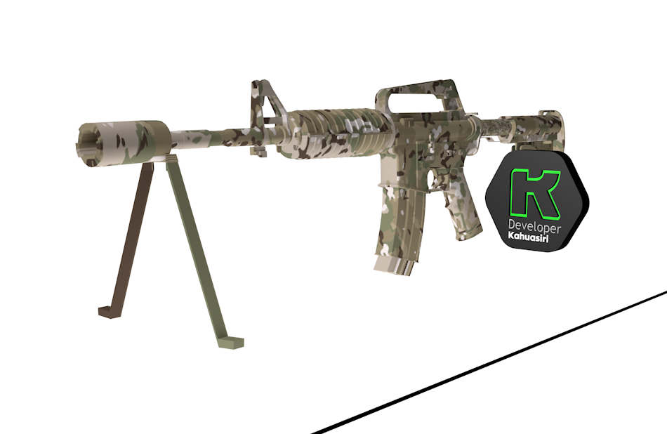 Файл STL M4A1 multi-cam assault rifle plus texture・3D-печатная модель ...