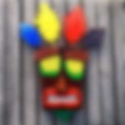 Download free STL file Wearable Aku Aku Mask • 3D printable template ...